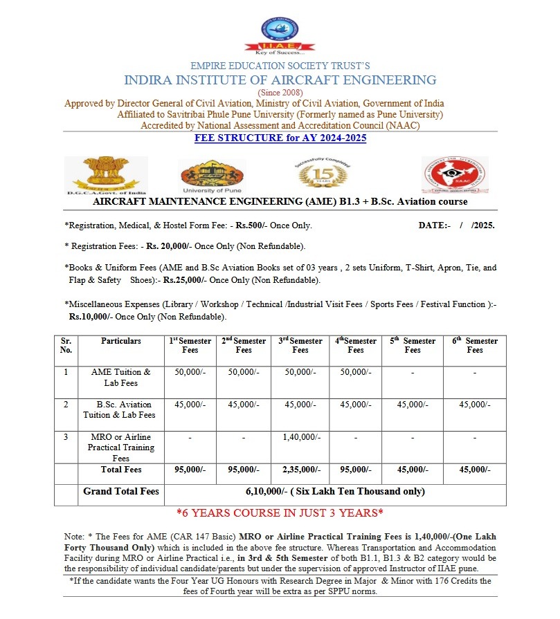 Indira Institute of Aircraft Engineering, Pune